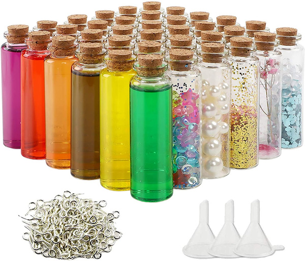 36pcs 25ml Small Cork Stoppers Mini Glass Bottles Glass Favor Jars | Wish