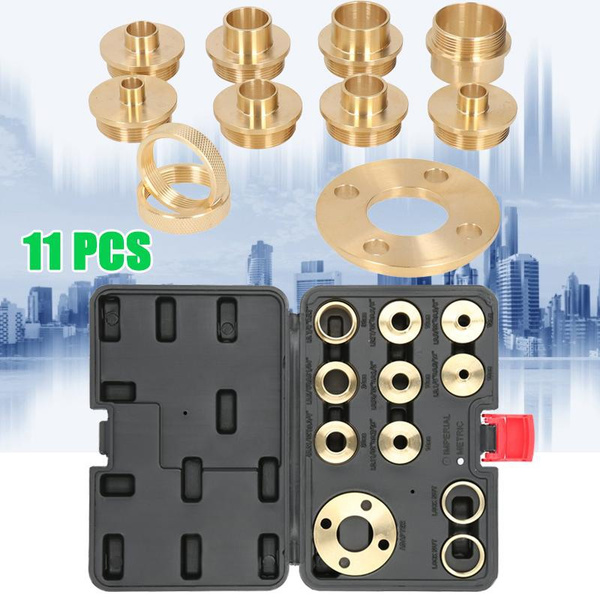 Brass Router Template Guides Bushing 11-Piece Set & 2 BONUS Lock Nuts ...