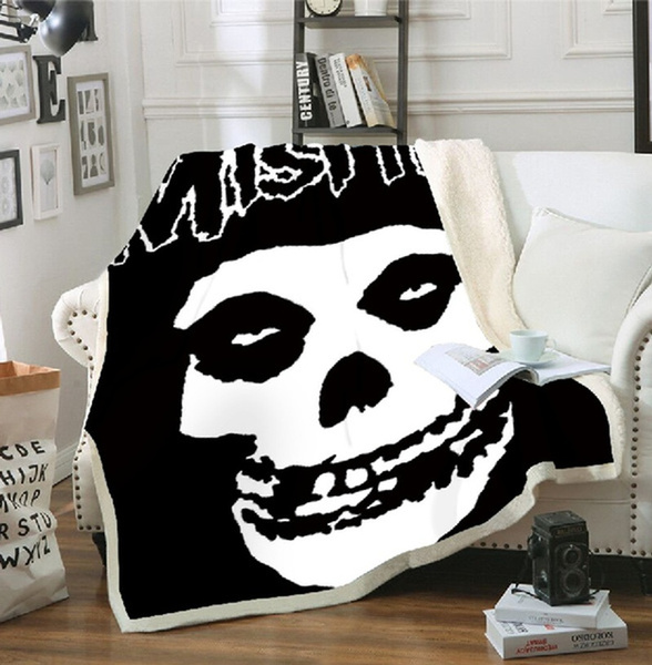 NEW The MISFITS Rock 3D Printed Rectangle Blanket Sherpa Blanket Fleece ...