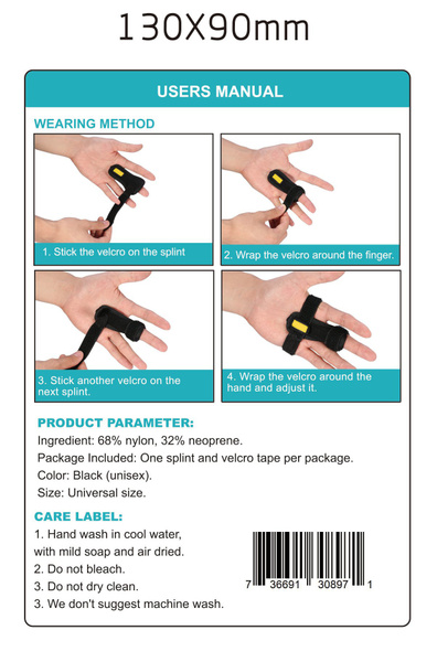 Trigger Finger Splint, Adjustable Finger Brace With Hook&Loop Tape For ...