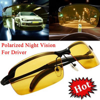 Yellow High-end Night Vision Driving Glasses Polarized UV400 Sunglasses ...