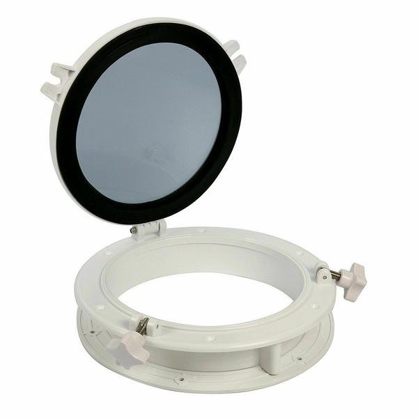 10" Round Opening Porthole Portlight-Marine/Boat/RV Portlight White ...