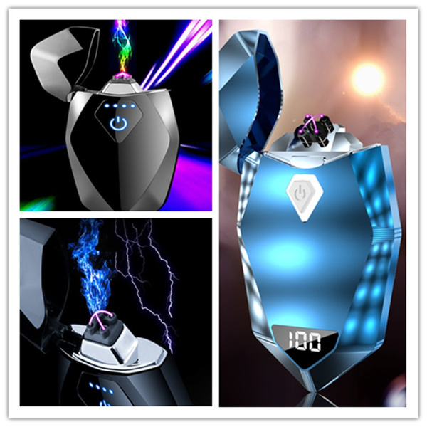 Creative personality trendy USB charging cigarette lighter dual arc ...