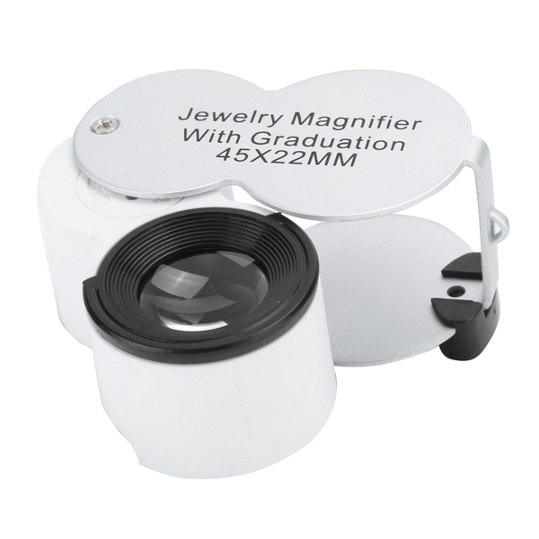 Zoom 45X Magnifying Glass UV Jewelry Magnifier For Currency Detection ...