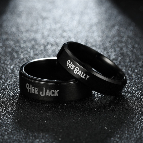 Black couple ring, engagement ring, Sally and Jack | Wish