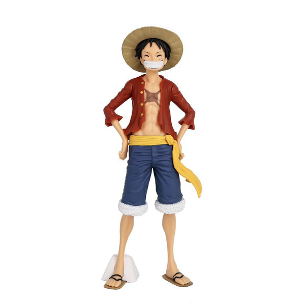 Anime One Piec Monkey D Luffy Big Standing Straw Hat PVC Zoro Anime toy ...
