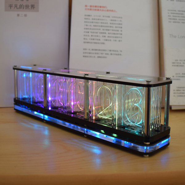 Diy Full-color Rgb Glow Tube Clock Ds3231 Electronic Desktop Clock Kit