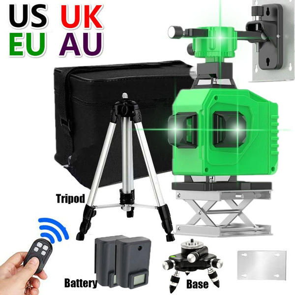 16 Lines 4D Green Laser Level Self-Leveling 360 Degrees Horizontal and ...