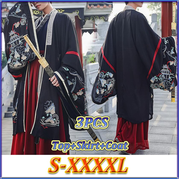 Men's Swordsman Hanfu Robe Chinese Ancient Traditional Han Dynasty ...