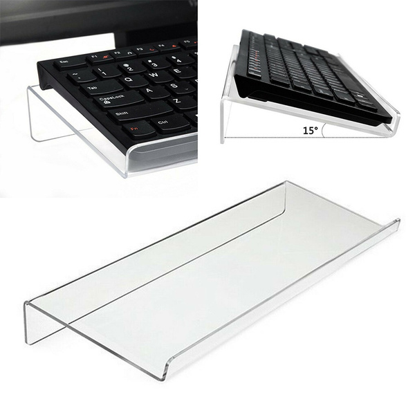 1pcs Computer Keyboard Riser Transparent Acrylic Stand Holder Display ...