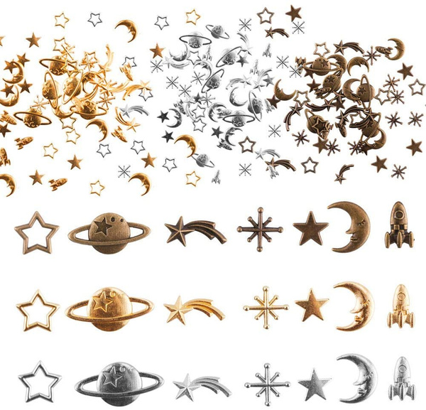 105 Pieces Cosmos Themed Charms, Alloy Epoxy Charms Pendants Resin ...