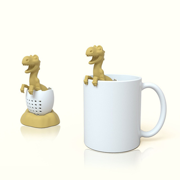 New Dinosaur Baby Silicone Tea Leaking Tyrannosaurus Tea Strainer ...