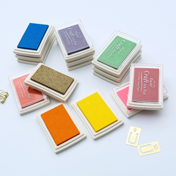 15 Colors DIY Scrapbooking Stamp Inkpad Vintage Crafts Ink Pad Colorful ...