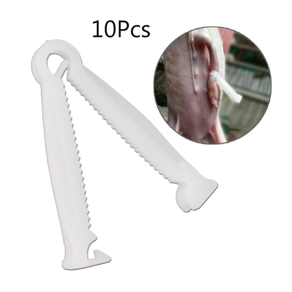 10Pcs Umbilical Cord Clamps Disposable For Dogs Puppy Kitten Animal ...