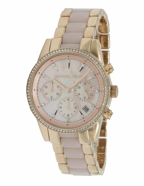 Michael Kors Women's Ritz MK6769 Rose-Gold Stainless-Steel Quartz Dress ...