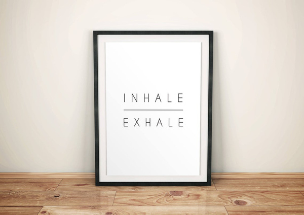 Inhale Exhale Bedroom Room Sign Farmhouse Wall Decor Wall Pictures for ...