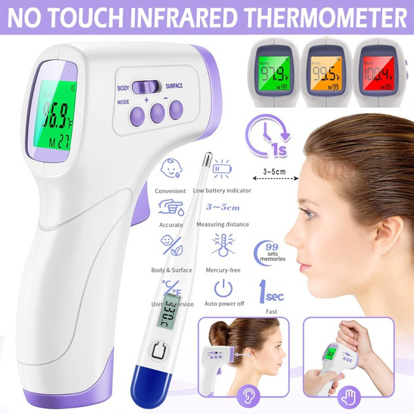 Non Contact Forehead Temperature Infrared Thermometer Accurate Reading ...