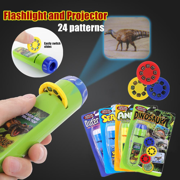 Creative Kids Toys 24 Patterns Animal Dinosaur Projection Lamp Mini ...
