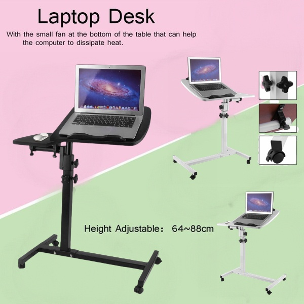 Portable Adjustable Height Lazy Folding Laptop Table Movable Bedside ...
