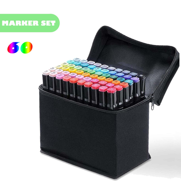 1-60 Color Beginner Basic Band-painted Painting Marker Set, Paint ...