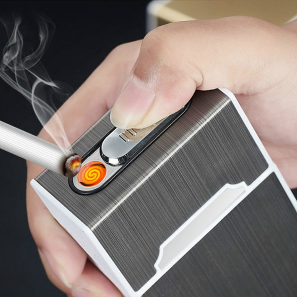 Cigarette Dispenser Storage Box Flip Cigarette Case 20 Loaded High ...