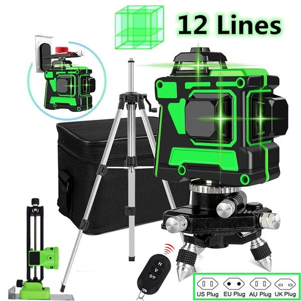 2021 New Laser Level 12 Lines 3D Self-Leveling 360 Horizontal Vertical ...