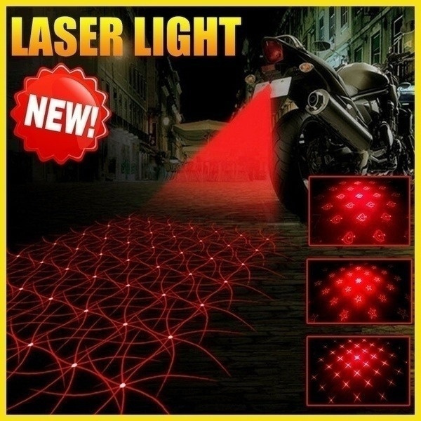 New Pattern Anti Collision Rear-end Car Laser Tail Fog Light Auto Brake ...