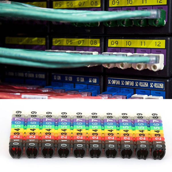4Types Colorful Digital Number Tube Wire Number Label Tube Cable Marker ...