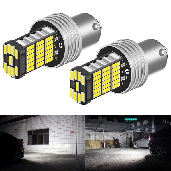2 pcs. P21W 1156 BA15S LED Bulbs Car Lights Rear Turn Signal Brake ...