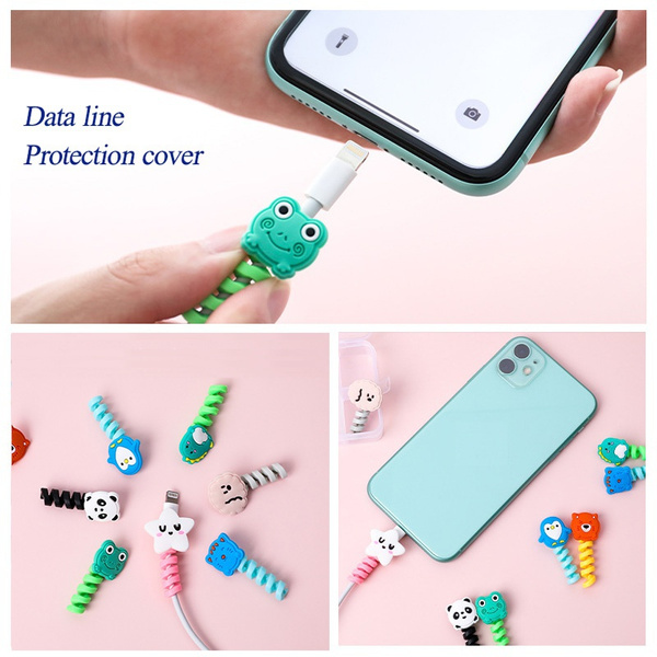 Cartoon Animal Mobile Phone Charging Cable Protection Case Data Cable ...