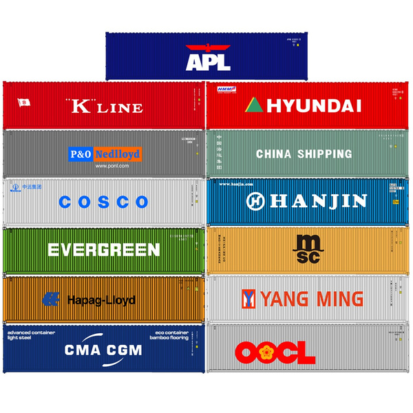 1pcs/2pcs/3pcs HO Scale 40ft Shipping Container 1:87 Railway Carriage ...