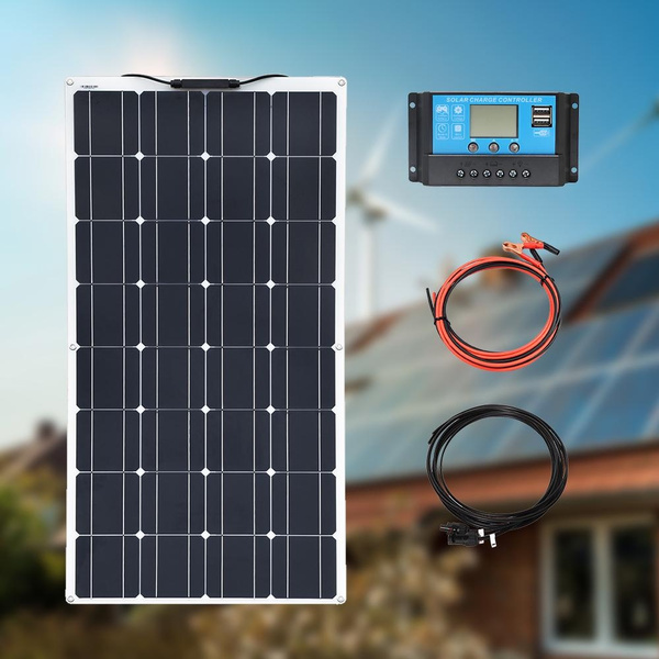 Flexible Solar Panel 1500W 5x300W Solar Panels Controller 12V/24V Home ...