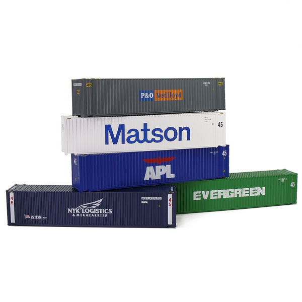 1/2pcs HO Scale 45ft Shipping Container 1:87 Container Railway Wagon ...