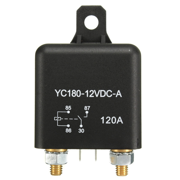 Black 4 Terminals 12V 120A 200A 120 Amp Heavy Duty Split Charge ON/OFF ...