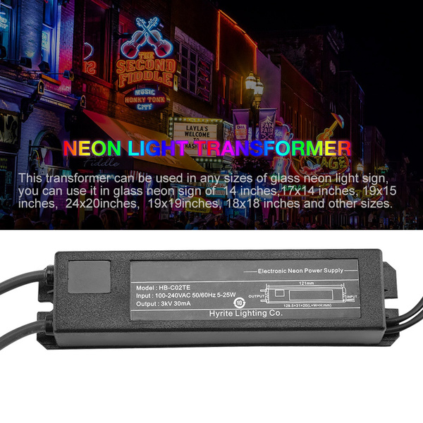 Neon Light Transformer, 30MA HB - C02TE 3KV Neon Transformer, Neon ...