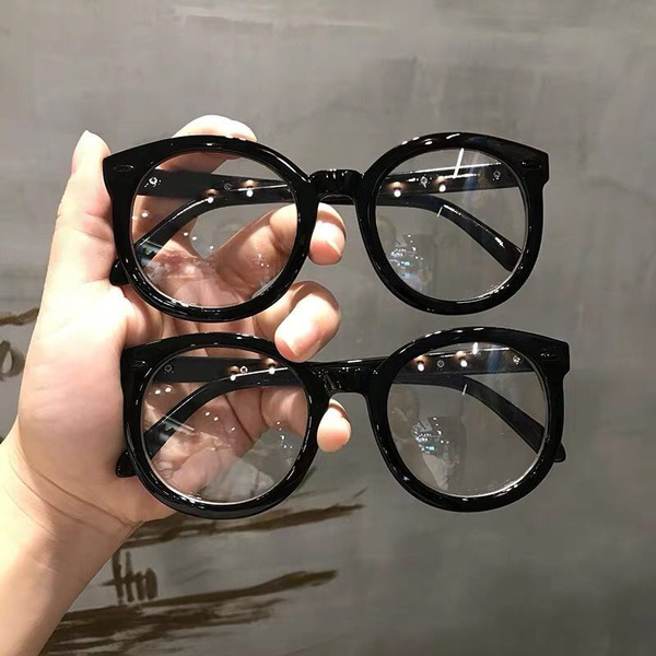 Explosion Style Trendy Black Frame Glasses Female Plain Glasses Big ...