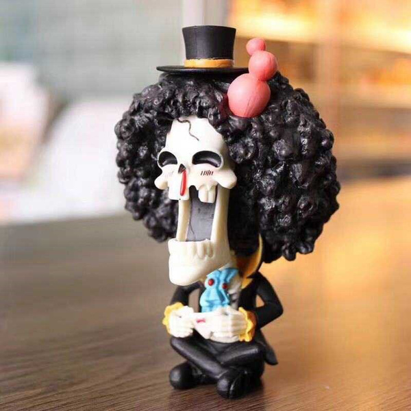 One Piece BROOK Burukku Q Liking Sitting Cute Ver. PVC Action Figures ...