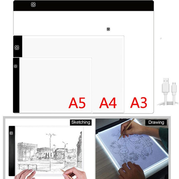 A3 A4 A5 Drawing Tablet Diamond Painting board USB Art Copy Pad Writing ...