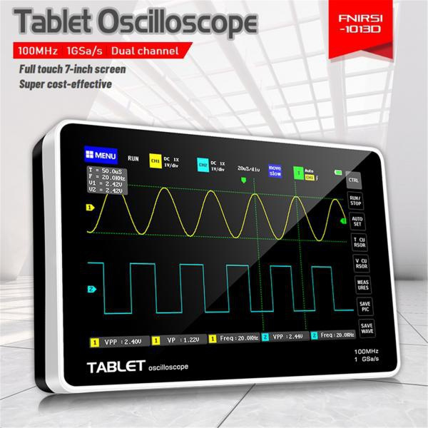 New 7 inch FNIRSI 1013D Digital Screen Touch Tablet Oscilloscope 2CH ...