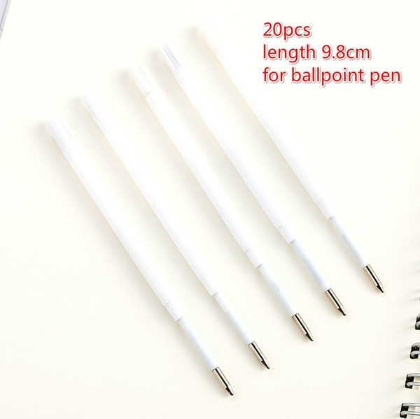 20pcs/lot 9.8cm Plastic Refills for Press Ballpoint Pen Signing Pen ...