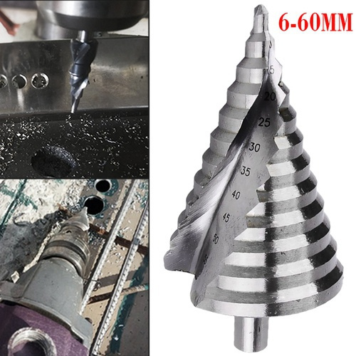 6-60mm Step drill HSS Steel Large Step Cone Titanium Coated Metal Drill ...