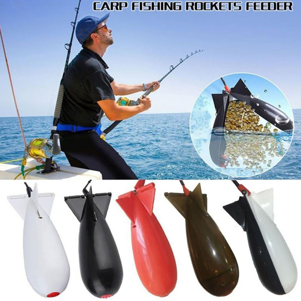 Fishing Spomb Rocket Shape Spod Fishing Feeders Float Bait Holder ...
