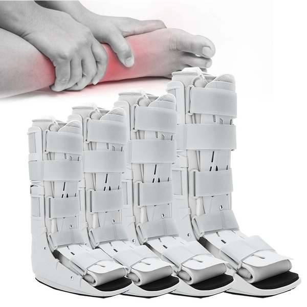 Foam Pneumatic Walking Boot Ankle Strap Support Foot Orthosis Plantar ...
