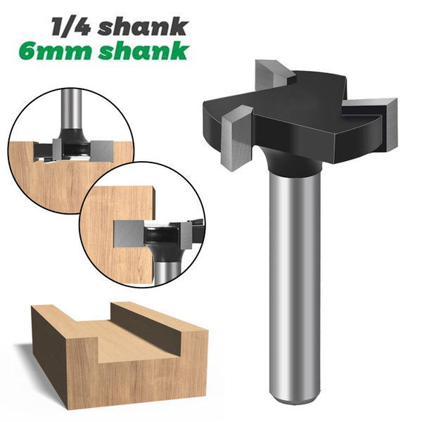 CNC Spoilboard Surfacing Router Bits 1/4 inch 6mm Shank 1 inch Cutting ...
