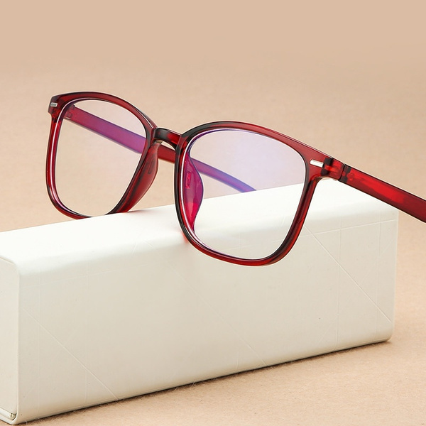 Kottdo Rectangle Anti Blue Glasses Frames Women Men Clear Computer Prescription Eye Glasses