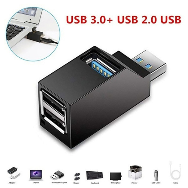 3 Port USB Hub Mini USB 2.0/3.0 High Speed Hub Splitter Box for PC ...