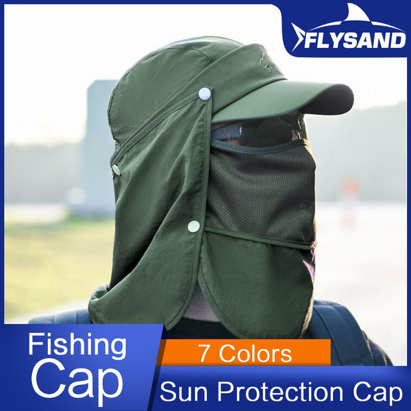 Fishing Hat Foldable Detachable Sun Protection Breathable Mosquito Veil ...