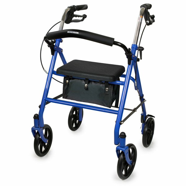 Upright Rollator Walker 300 lbs. 31 to 35” Handle Height 146-10257BL-1 ...