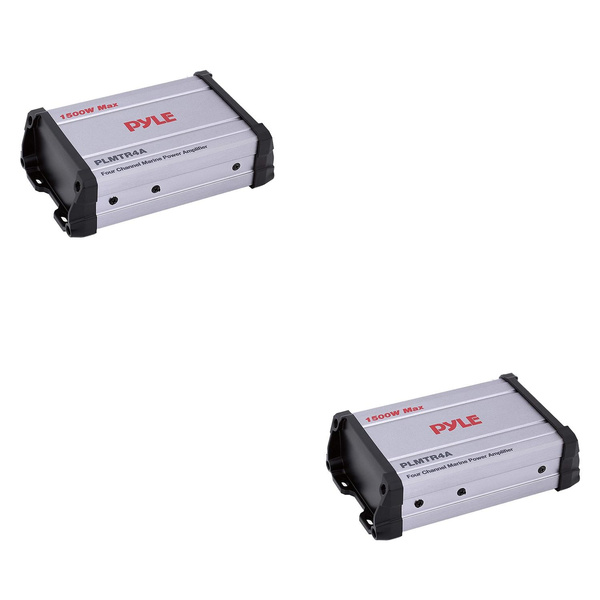 Pyle Waterproof 1500 W 4 Channel Marine Power Audio Amplifier for Boats ...