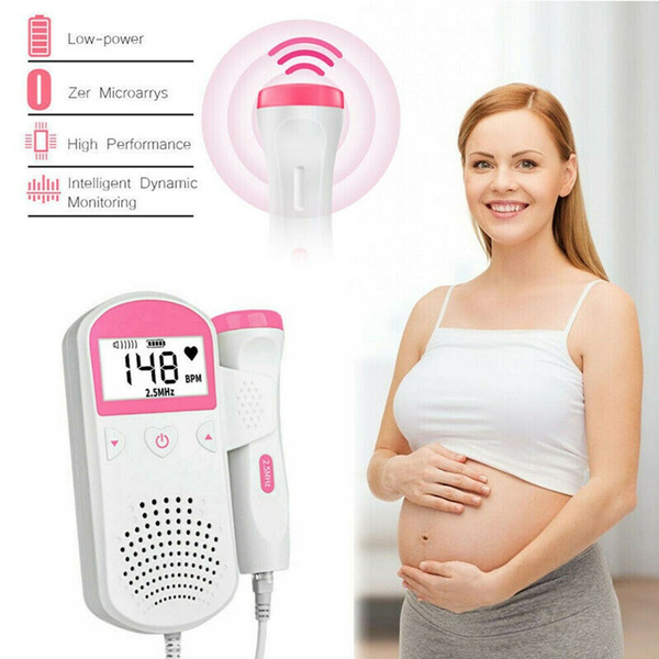 Ultrasonic Fetal Doppler Baby Heart Rate Detector Doppler Prenatal Lcd ...